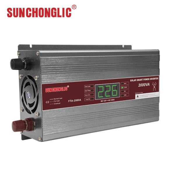 Quality 2000w Solar Smart Power Inverter Output LED Display DC 12V To AC 220V for sale