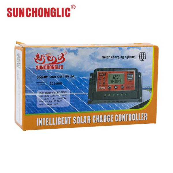 Quality 20A Pwm Solar Charger Controller 5V 2A USB Output Manual 12 24 Volt Charge for sale