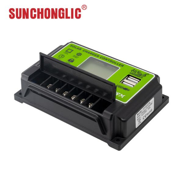 Quality Double MOS LCD Display PWM Solar Charge Controller 24V 10A 3 Phase Charge for sale