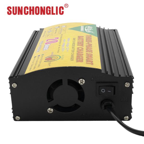 Quality Input 250V Intelligent Lead Acid Battery Charger 12V 20A Corrosion Proof for sale
