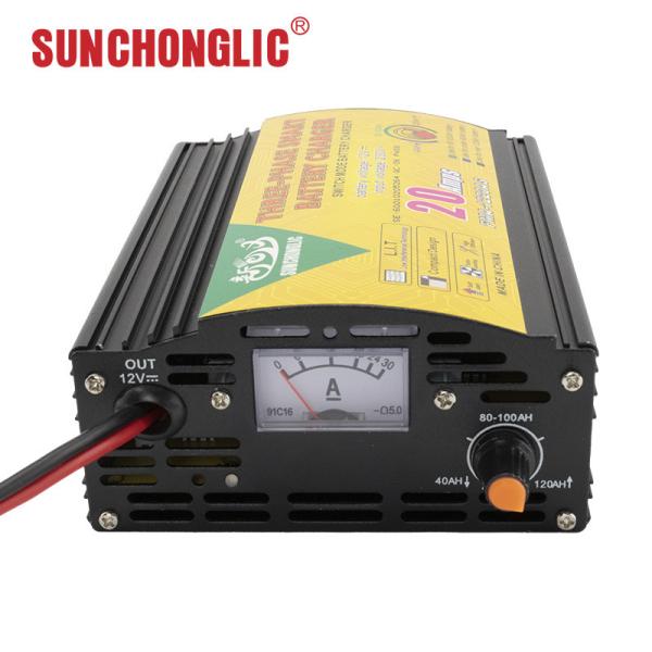 Quality Input 250V Intelligent Lead Acid Battery Charger 12V 20A Corrosion Proof Antiwear for sale