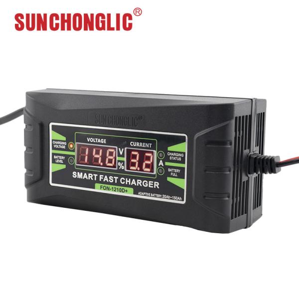 Quality 12V 10A Lead Acid Car Battery Charger Input 150V Stable High Speed Industrial for sale
