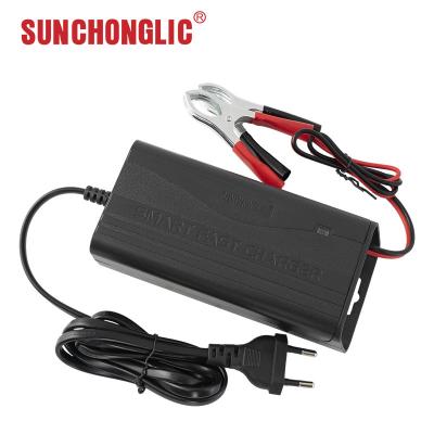 China Cargador de batería de automóvil de gel de tres fases Entrada AC 100V 12V 5A Eficiente energéticamente en venta