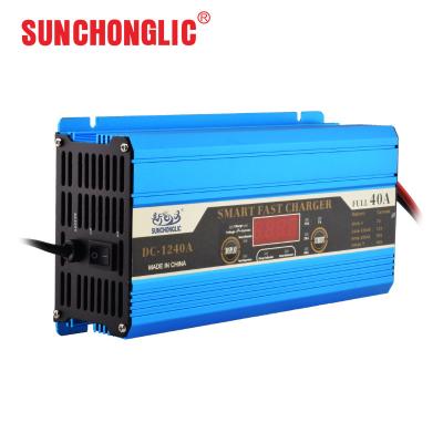 Cina Display a LED AGM GEL caricabatterie sicuro 12v 40a 3 fase caricabatterie in vendita