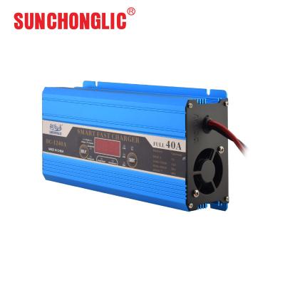 Cina Display a LED AGM GEL caricabatterie sicuro 12v 40a 3 fase caricabatterie in vendita