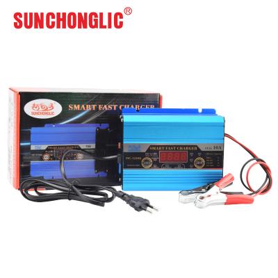 China 12v 10A AGM GEL Battery Charger Lead Acid Car 3 Stage Automatic Battery Charger for sale