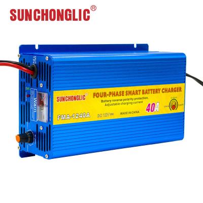 Cina 40A 12 Volt Gel Battery Charger Input AC 220V 50Hz Leggero E Compatto in vendita