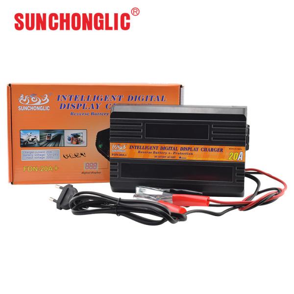 Quality 20A Automatic 220 Volt Car Battery Charger Temperature Control Digital Display for sale