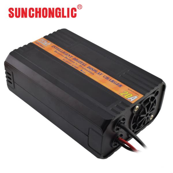 Quality 20A Automatic 220 Volt Car Battery Charger Temperature Control Digital Display for sale