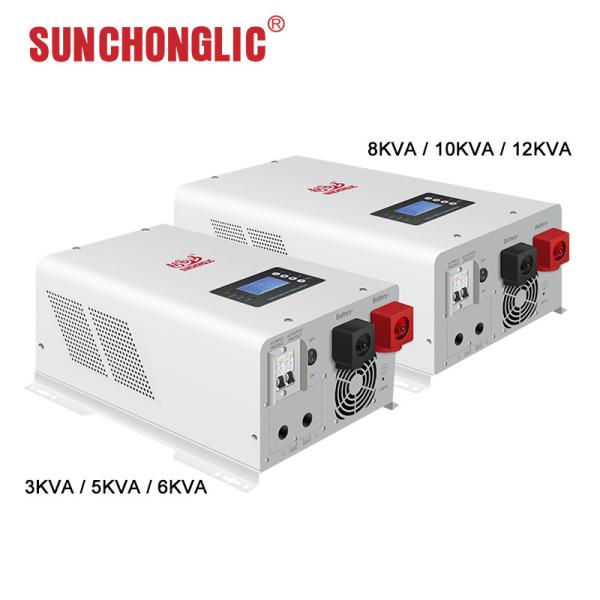 Quality 48V Low Frequency 6kw Hybrid Solar Inverter 80A With Smart Energy Management AC Charger for sale
