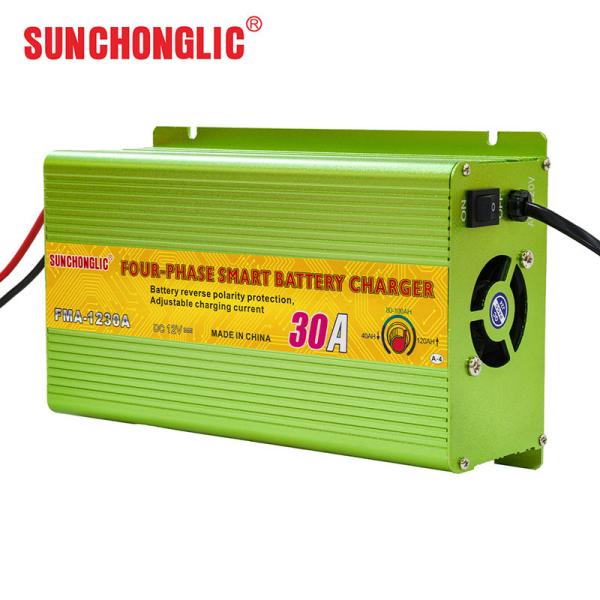 Quality AC 220V AGM GEL Battery Charger Convenient 12v 30 Amp Battery Charger Long for sale