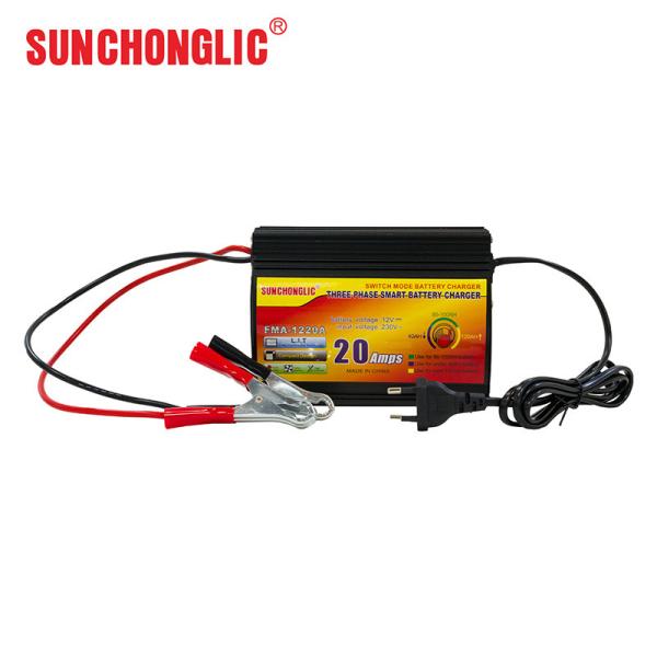Quality AC 220V AGM GEL Battery Charger Four Step 12v Lead Acid Battery Charger Portable for sale