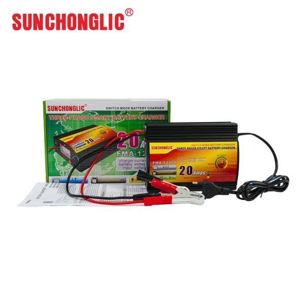 Quality AC 220V AGM GEL Battery Charger Four Step 12v Lead Acid Battery Charger Portable for sale
