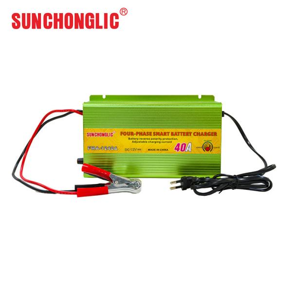 Quality 12V 40A AGM GEL Battery Charger AC Car Battery Charger High Efficiency for sale