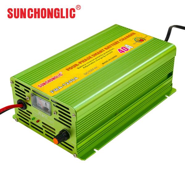Quality 12V 40A AGM GEL Battery Charger AC Car Battery Charger High Efficiency for sale