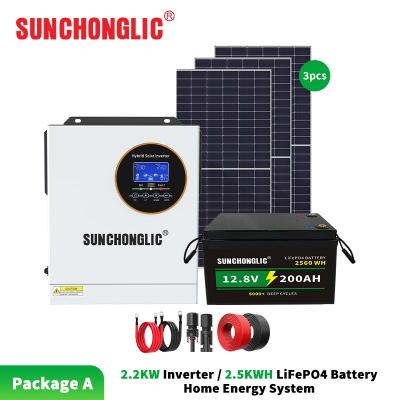 Chine 2.2kw Inverteur / 2.5kwh Lifepo4 Système d'énergie domestique à batterie à vendre