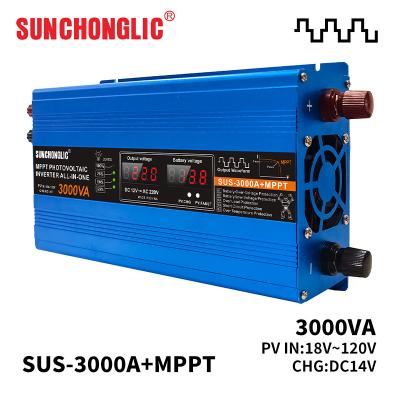 China MPPT Inverter fotovoltaico solar 12v 220v Dc Ac 3000va 3000w Operação silenciosa à venda