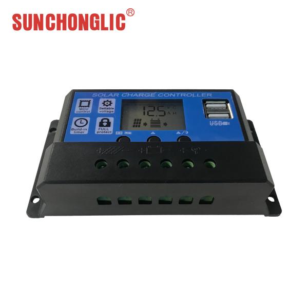 Quality 12v / 24v pwm solar charger controllers 5v / 2a usb output for sale