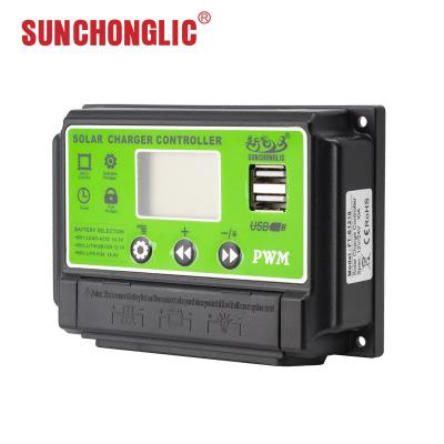 중국 12V / 24V PWM 태양광 충전 컨트롤러 20A 가정용 판매용