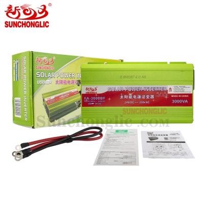 China Inversor solar aislado de 3000VA, salida de 24v a 220v, onda sinusoidal modificada en venta