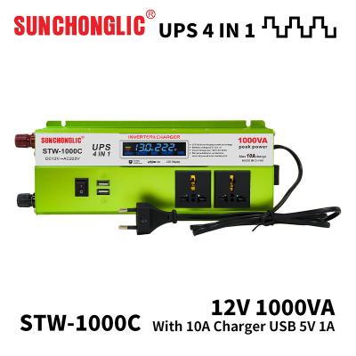 중국 충전기 DC 12V ~ AC 220V가있는 1000W 1000VA 홈 사용 인버터 판매용