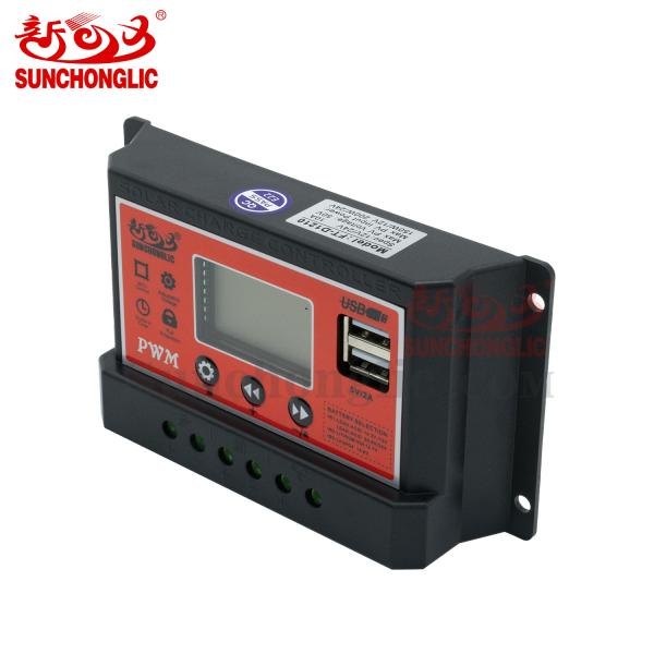 Quality 10 Amp Manual Pulse Width Modulation Solar Charger Controller With Lcd Display for sale