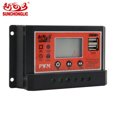 China Controlador de carregador solar de modulação por largura de pulso manual de 10 Amp com display LCD 24 Volts à venda