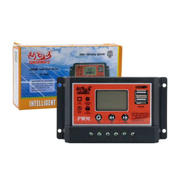 Quality 10 Amp Manual Pulse Width Modulation Solar Charger Controller With Lcd Display for sale