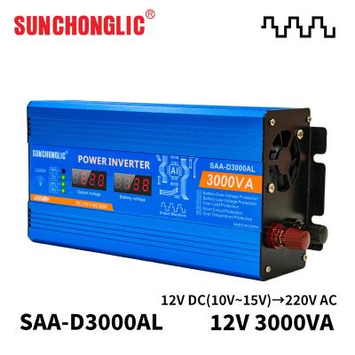 China Inverter de onda sinusal modificado de 3000w 1A Inverter de potência USB Dc 12v Para Ac 220v à venda