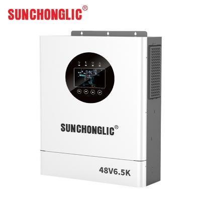 China 6500W 48V Pure Sine Wave Hybrid Solar Inverter MPPT Inverter Charger with UPS for sale