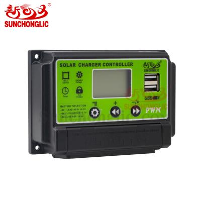 China FT - S 20A Output PWM Solar Charge Controller Supporting 12V/24V Systems and Featuring 5V/2A USB Output for sale