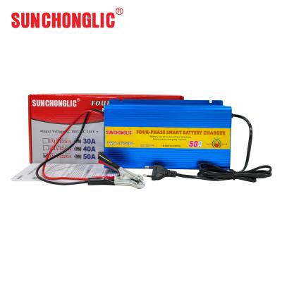 China FMA 12V 50A Charger Compatible with AGM and GEL Lead-Acid Batteries, with Four-Step Charging Algorithm and Temperature Compensation for sale