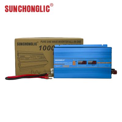 China SMS 1000W Pure Sine Wave Inverter featuring a 30A MPPT Solar Controller and 220V AC Output — designed for off-grid power applications. for sale