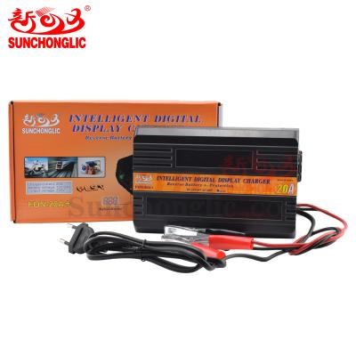 China 20A Automatic Car Battery Charger with Temperature Control and Digital Screen for Lead-Acid Batteries for sale