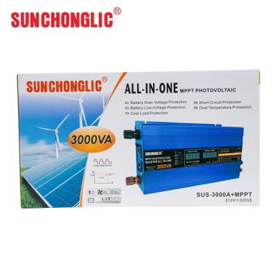 China 3000W Modified Sine Wave Solar Inverter with Integrated MPPT Charge Controller for DC12V to AC220V Conversion for sale