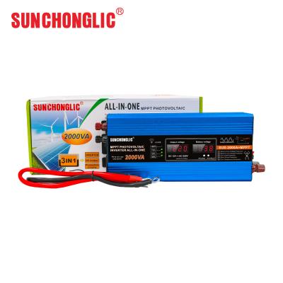 China 2000VA Modified Sine Wave Solar Inverter with Built-in MPPT Charge Controller for Off-grid Power Conversion for sale