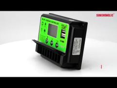 Control de carga solar de 12V 24V 30 Amp Display LCD 3P 5V 2A USB portátil