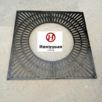 China Ductile or gray cast iron metal tree grate/grating/grill/grid for sale