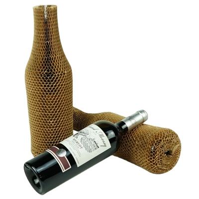 China Wine Bottle Protector Sleeve Honeycomb Protective Packing Honeycomb Paper Sleeve for sale