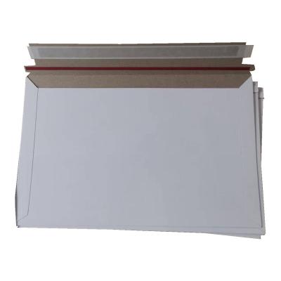 China wholesale Hard Self Seal Photo Document Mailers Flat White Rigid Cardboard Mailer Envelopes Packaging A4 A5 for sale