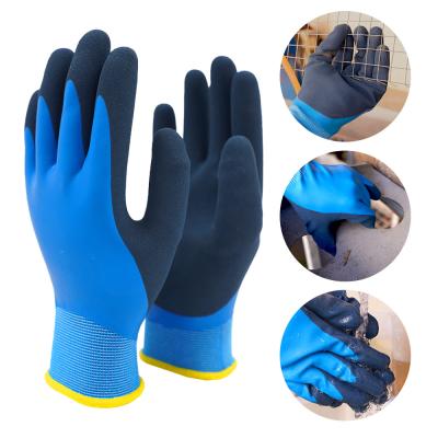 China 13 Gauge Double Layer Latex Gloves Abrasion Resistant Work Gloves OEM ODM for sale