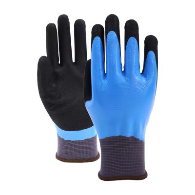 Cina Guanti di lavoro completamente rivestiti con nitrile Guanti di sicurezza impermeabili con doppio rivestimento in vendita