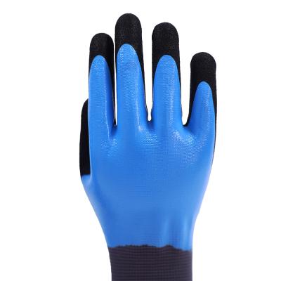 Cina Guanti a doppia immersione in poliestere di calibro POPALM 13 con rivestimento completo nitrile lucido in vendita