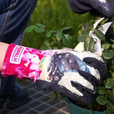 China Butterfly Digital Print Garden Work Gloves With Tpr Impact Protection And Colorful Digital Prints for sale
