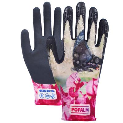 China Digitaal afdrukken TPR-inslagbescherming Tuinhandschoenen met latexcoating Palm voor alle tuinwerkzaamheden for sale