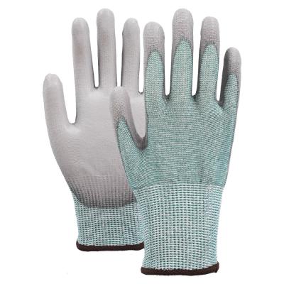 China 4X42E 13 Gauge PU Palm Industriële handschoenen Polyester Liner slijtvast bouwhandschoenen Te koop