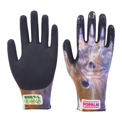 China 15 Gauge Impact-Guard TPR Gloves Latex Sandy Coated Garden Gloves With Custom Design And Color Option for sale