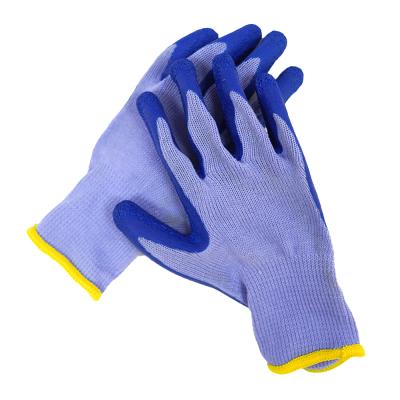 Cina Guanti da lavoro in poliestere nero lattice di calibro 13 resistenti allo slittamento e all'abrasione in vendita