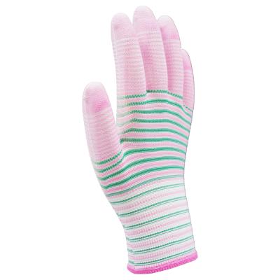 China NBW-PT303 13 Gauge Zebra Pattern PU Palm Coated Gloves for sale