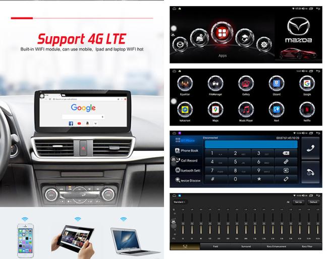 Joystick Android Car Radio Stereo , Octa Core Android Head Unit Fit MAZDA 3